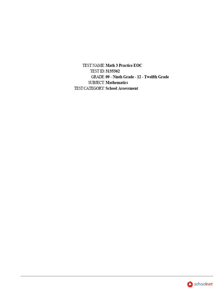 EOC Released Materials 2 | PDF