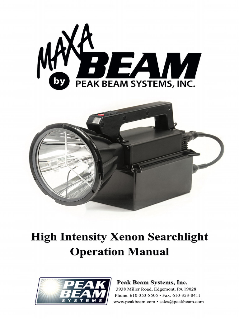 Maxa Beam Operation Manual | PDF