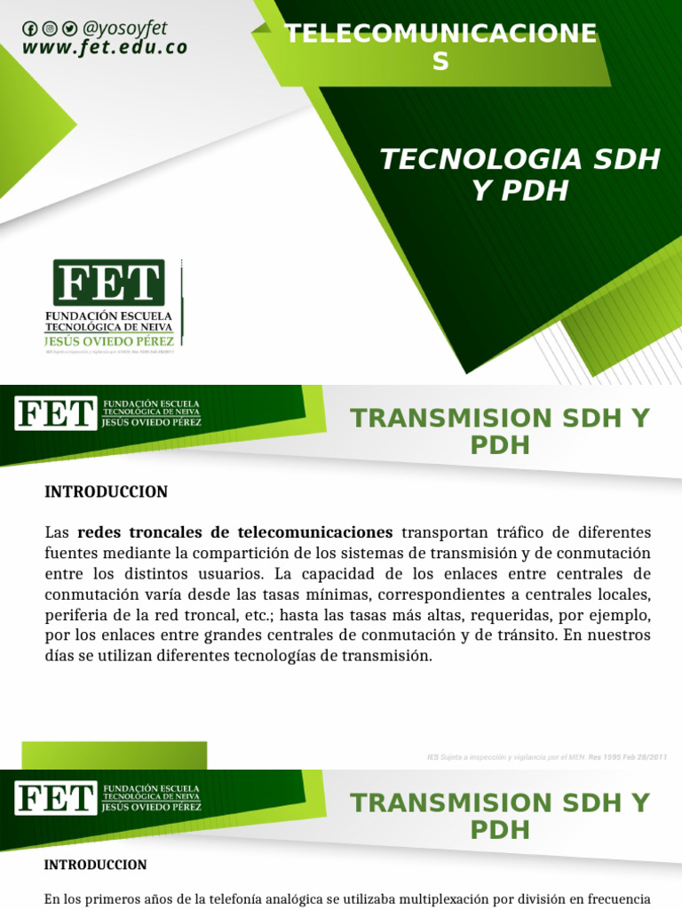 Conceptos SDH y PDH | PDF