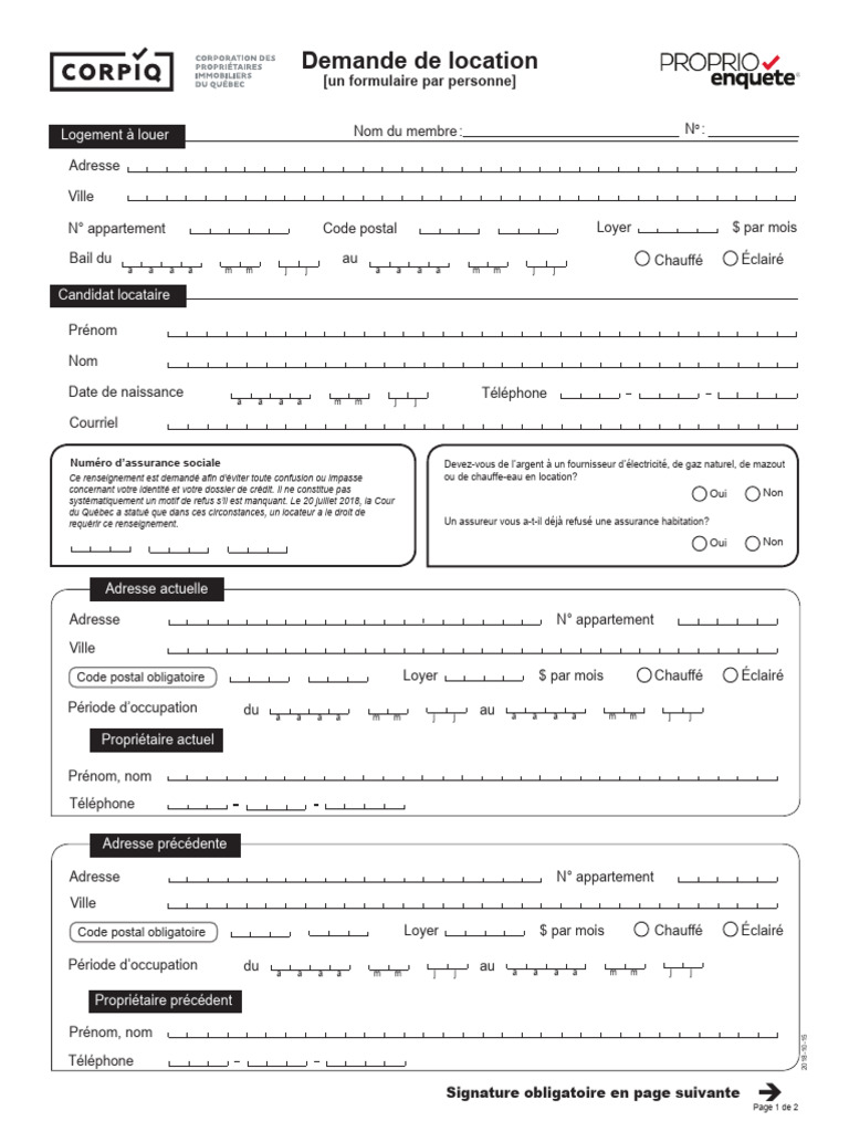 Demande de Location FR (1) | PDF