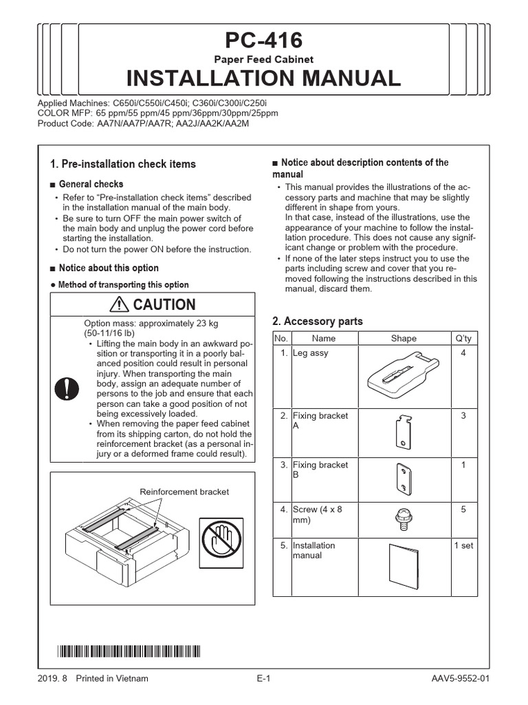 PC 416InstallInstr | PDF