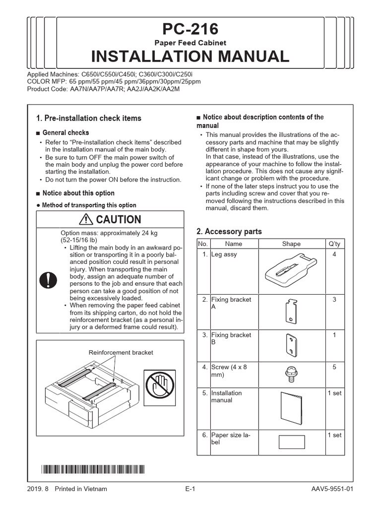 PC 216InstallInstr | PDF