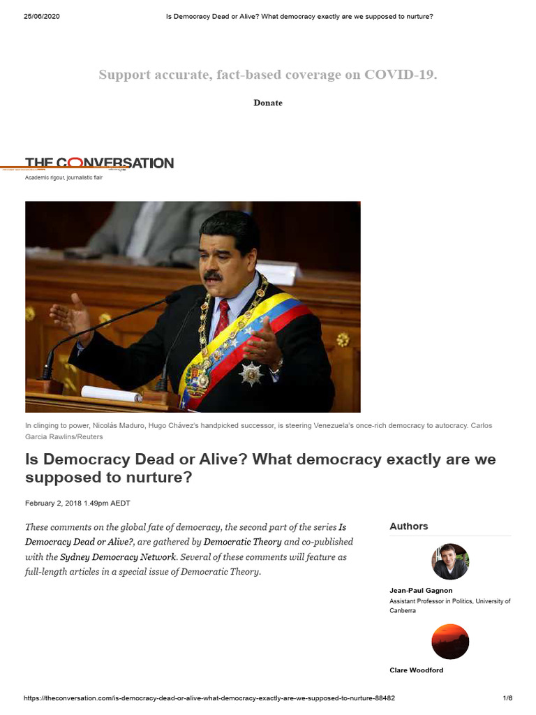 Is Democracy Dead or Alive What Democrac | PDF