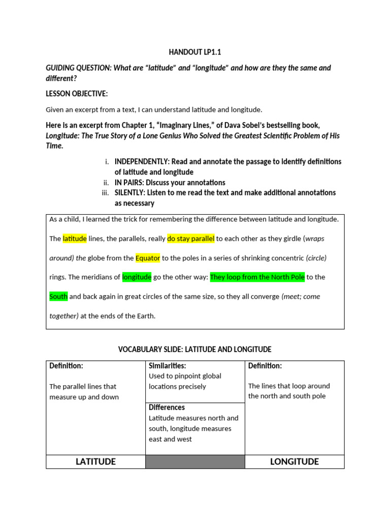 Handout LP1 | PDF | Travel | Foreign Language Studies