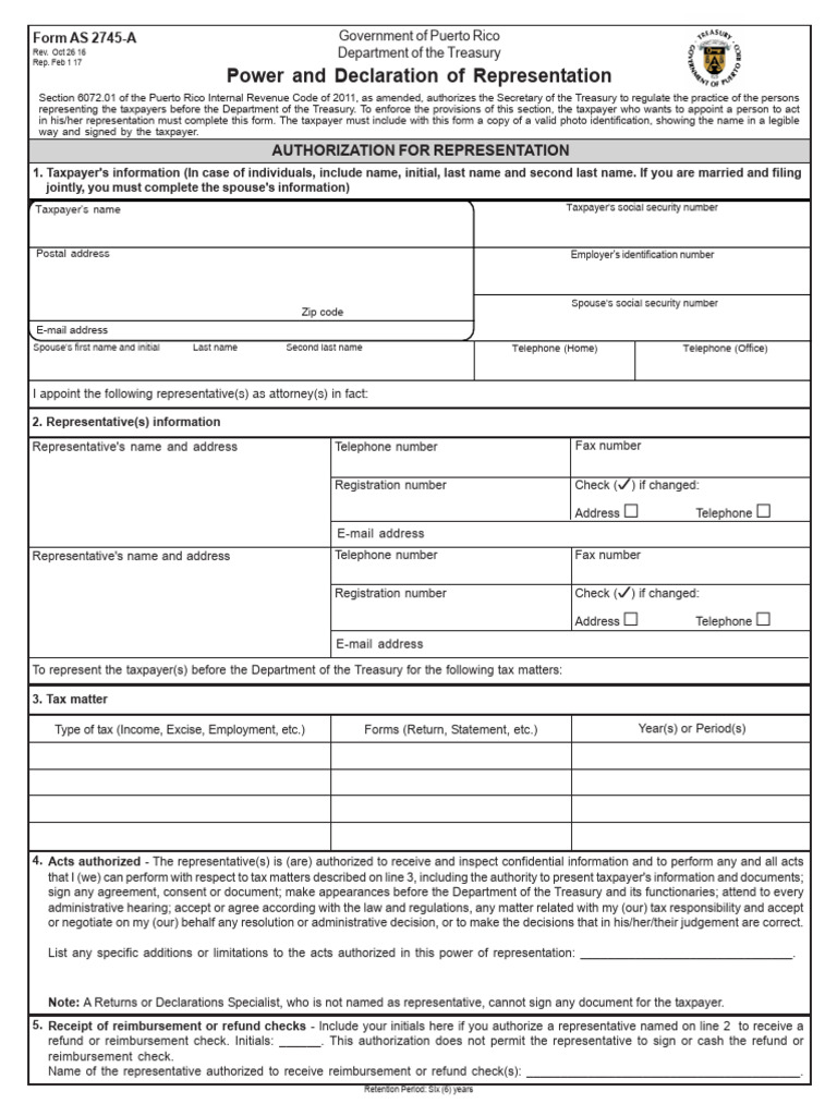 Form As 2745-A 1 | PDF