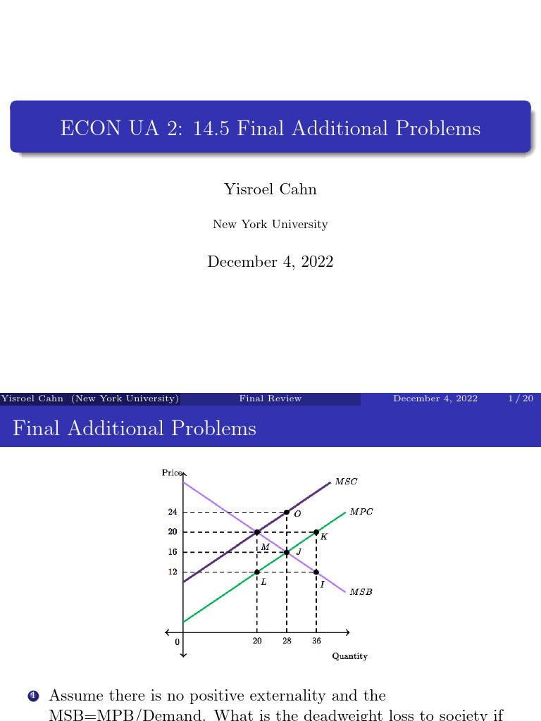 14 5 Final Additional Problems | PDF