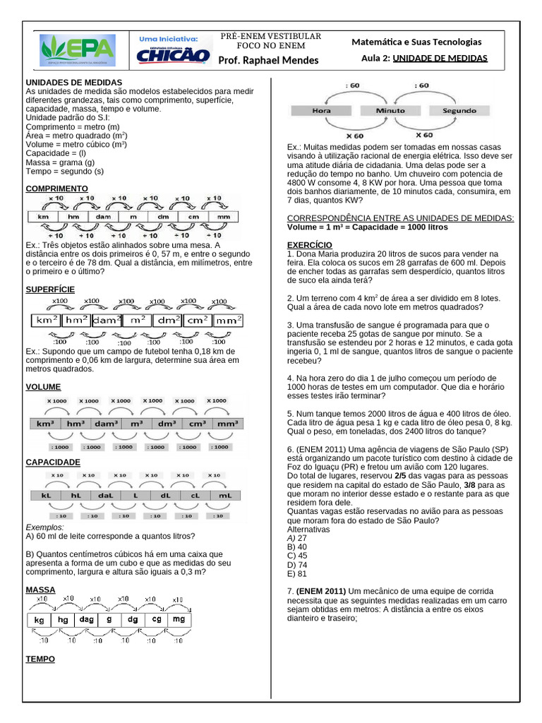 Matemática Cursinho AULA 2 | PDF