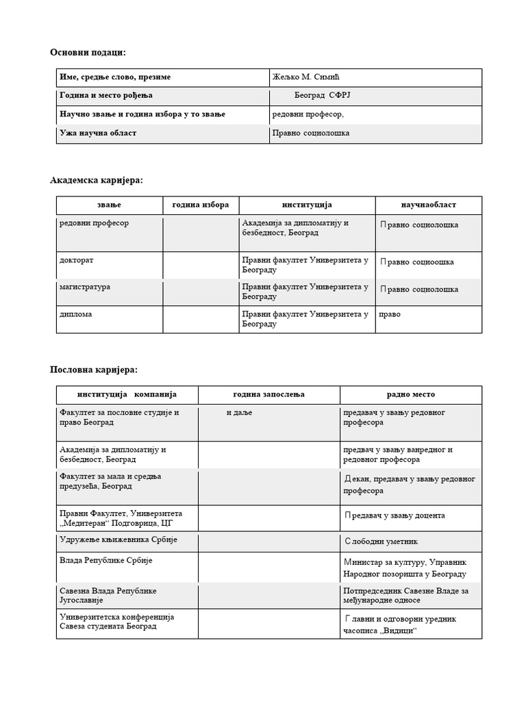 CV - Zeljko Simic | PDF