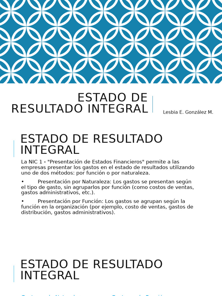 Estado de Resultado Integral | PDF