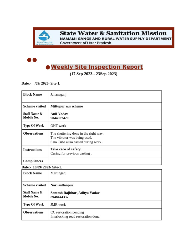 Weely Progress | PDF