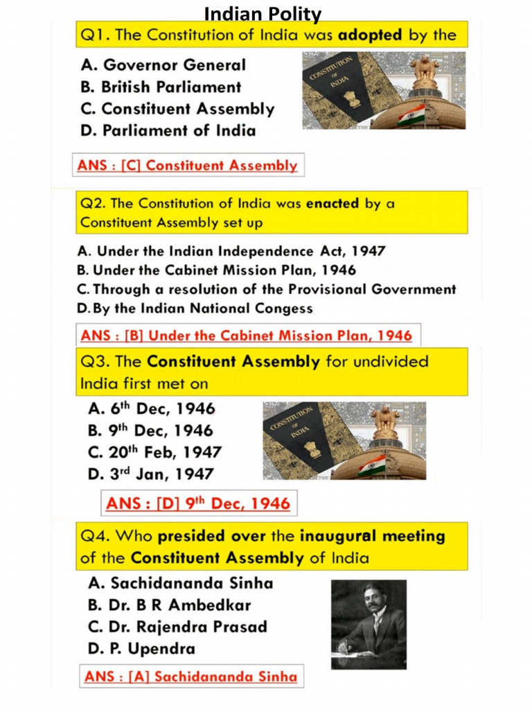 Indian Polity 100 MCQs | PDF