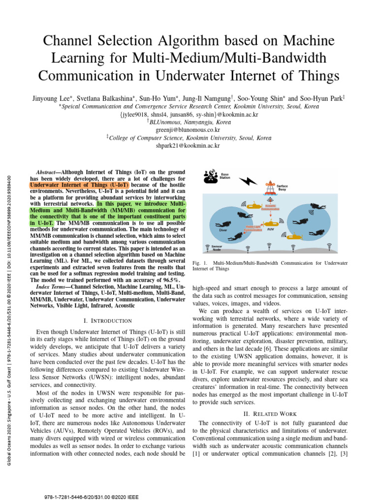 Channel Selection Algorithm Based On Machine Learning For Multi - Medium Multi - Bandwidth ...