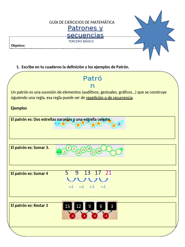GUIA 3º 5 Secuencias Numéricas II | PDF