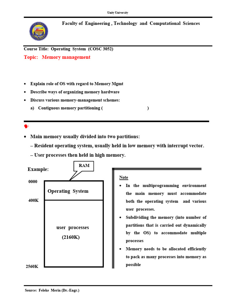 Memory Note Part 1 | PDF