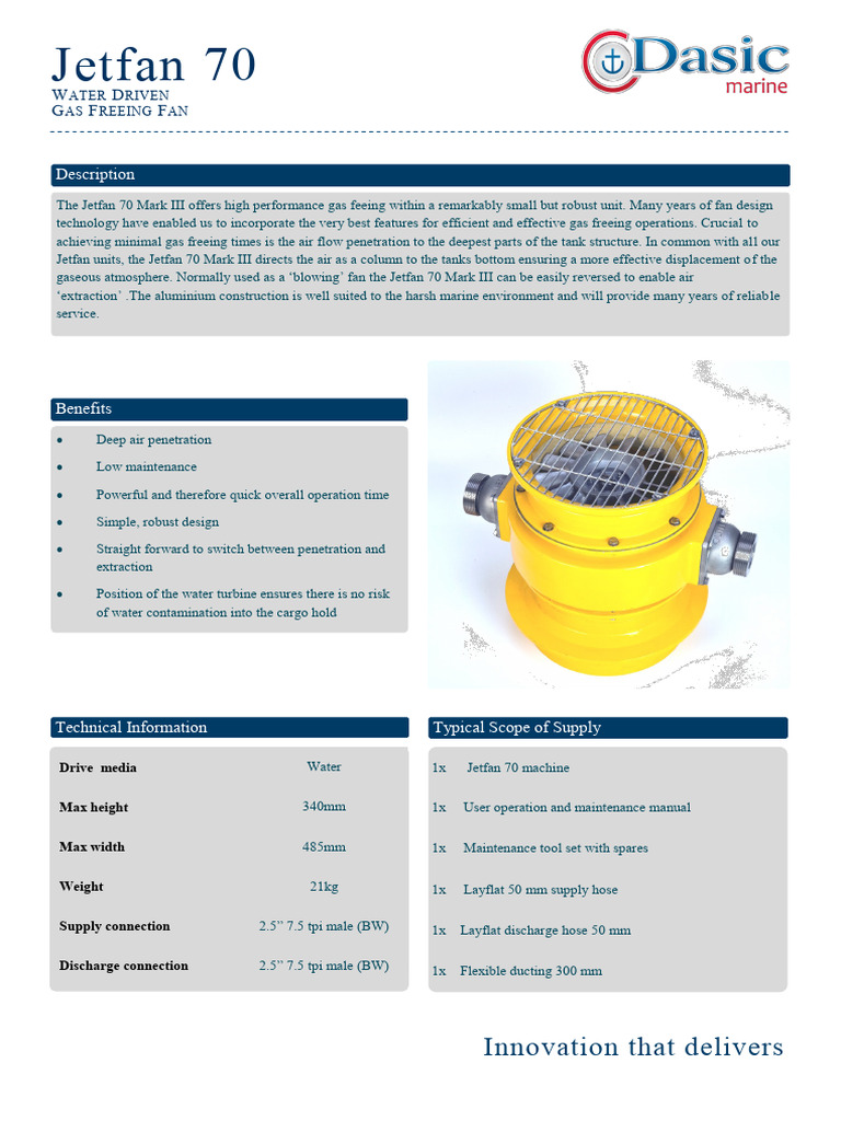 Jetfan70 Gas Freeing Fan | PDF