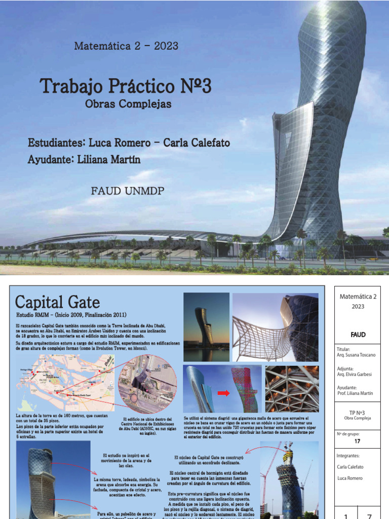 TP Nº3 - Matemática 2 2023 - Obras Complejas | PDF