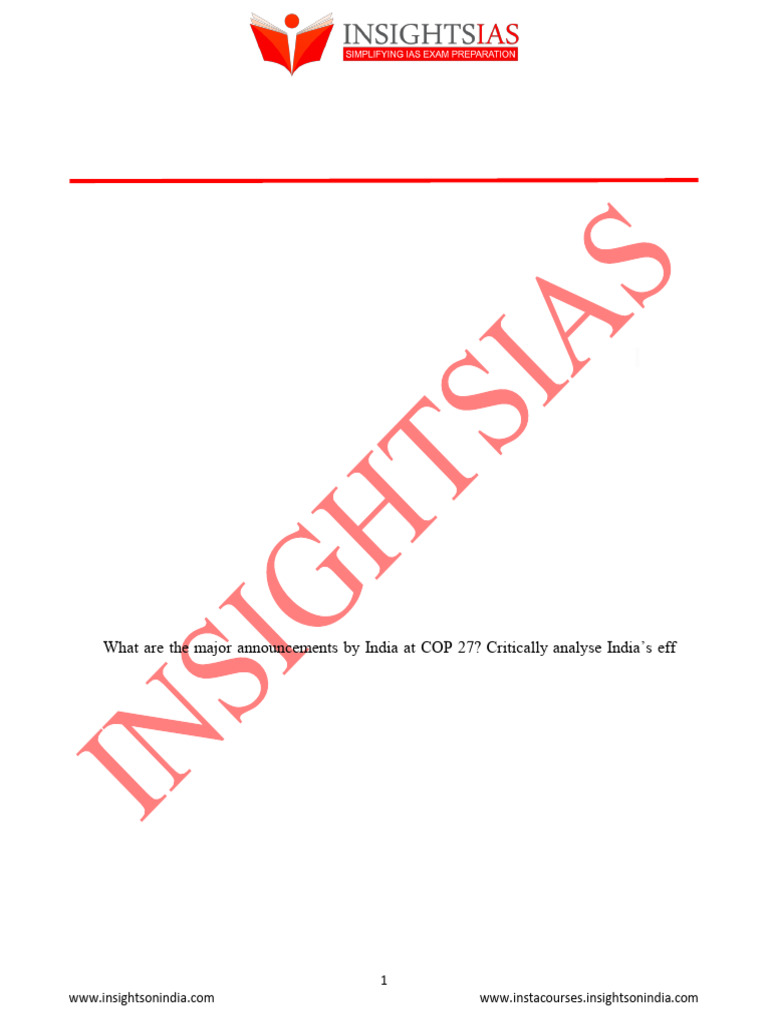 Insight Test Series Upsc | PDF