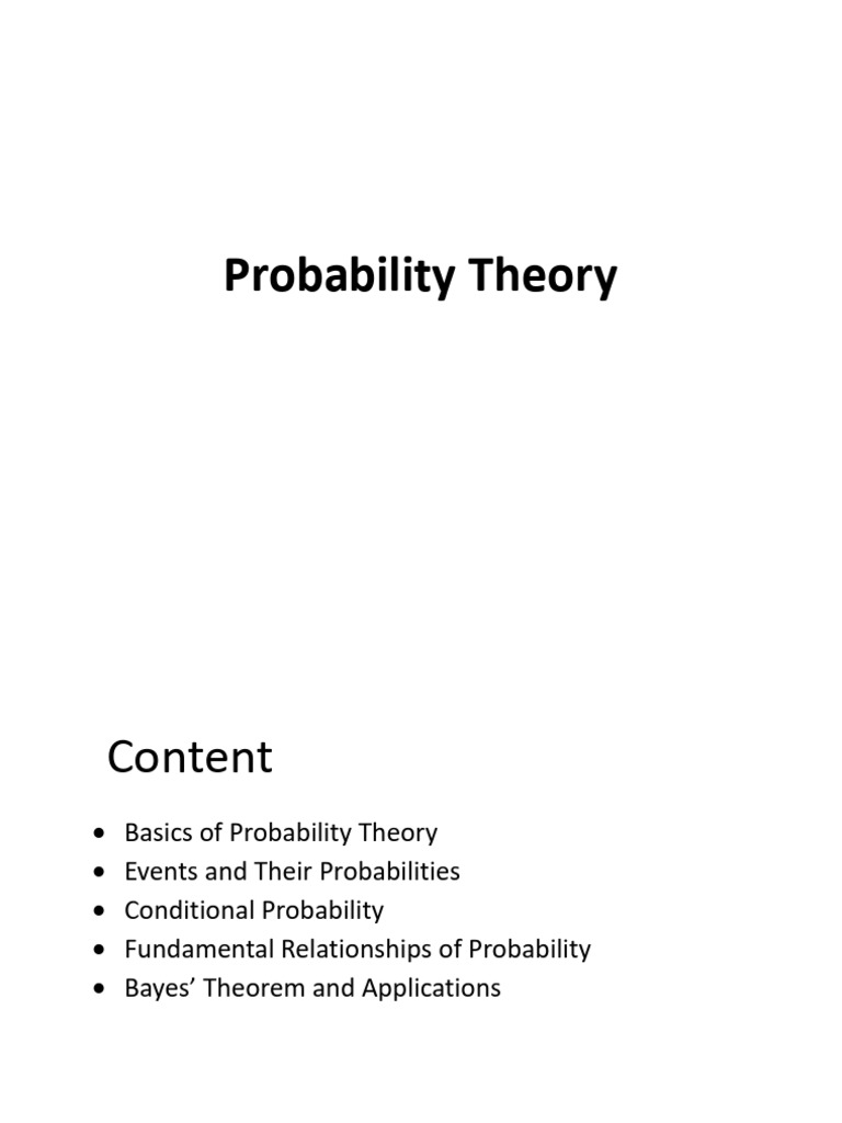 Sessions 5-8 Probability Theory-Probability Distribution | PDF