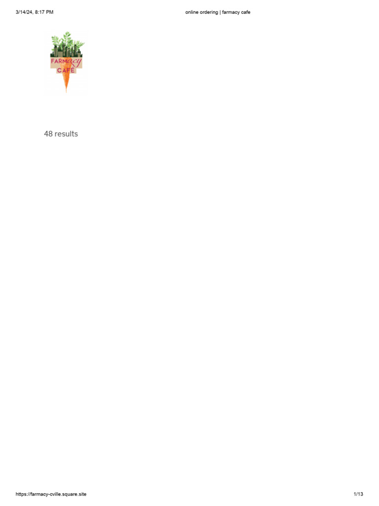 Farmacy Online Ordering Menu - Farmacy Cafe | PDF