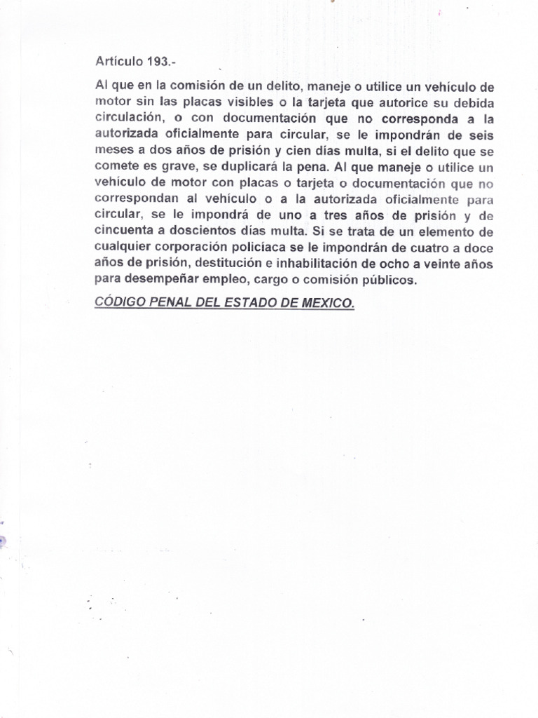 Articulo 193 | PDF