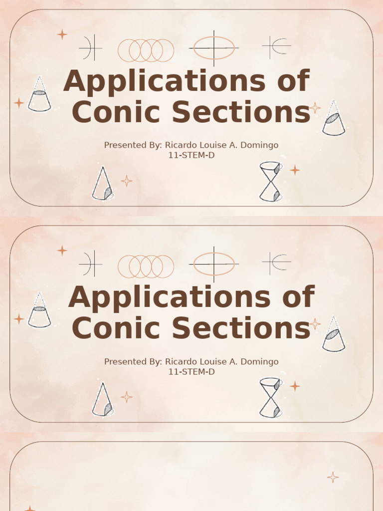 Applications of Conic Sections | PDF