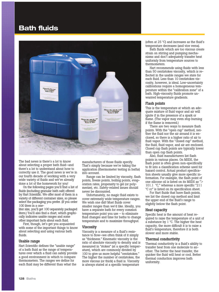 Bath Fluids | PDF | Viscosity | Water