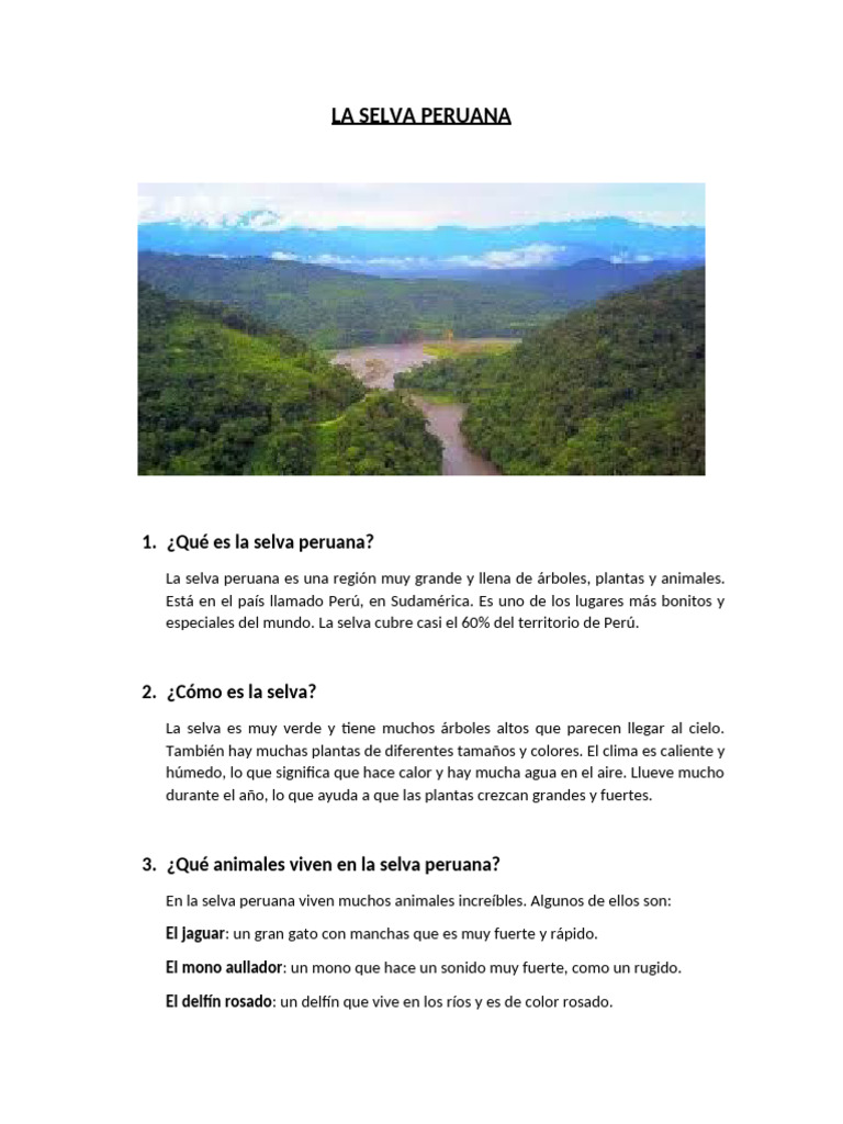La Selva Peruana | PDF
