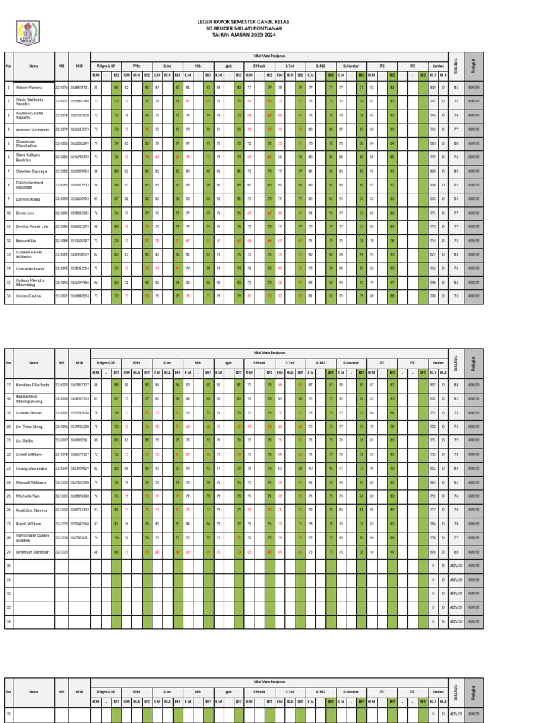 Leger Genap 2023-2024 2A | PDF
