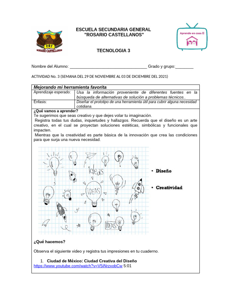 Actividad 3 3ros RC 2p | PDF