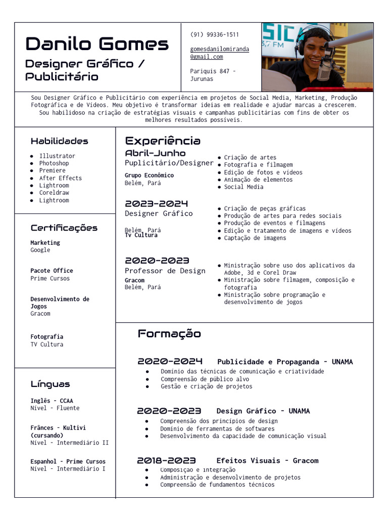 Currículo - Danilo Gomes | PDF