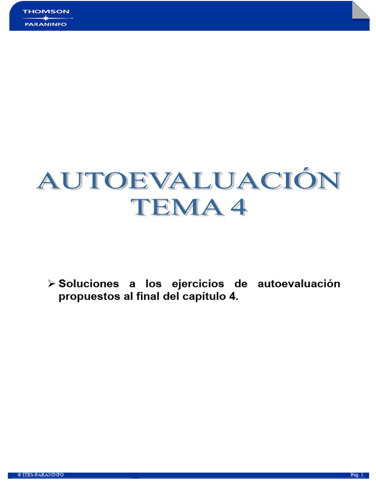 Autoevaluacion Tema4 | PDF