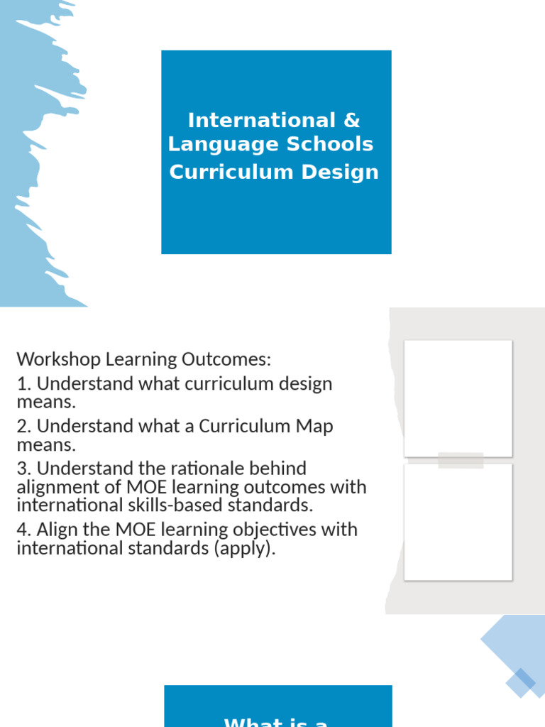 Curriculum Design Training V1 | PDF