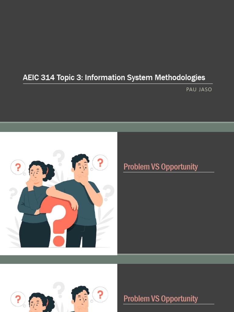 AEIC 314 Topic 3 - Information System Methodologies | PDF | Software ...