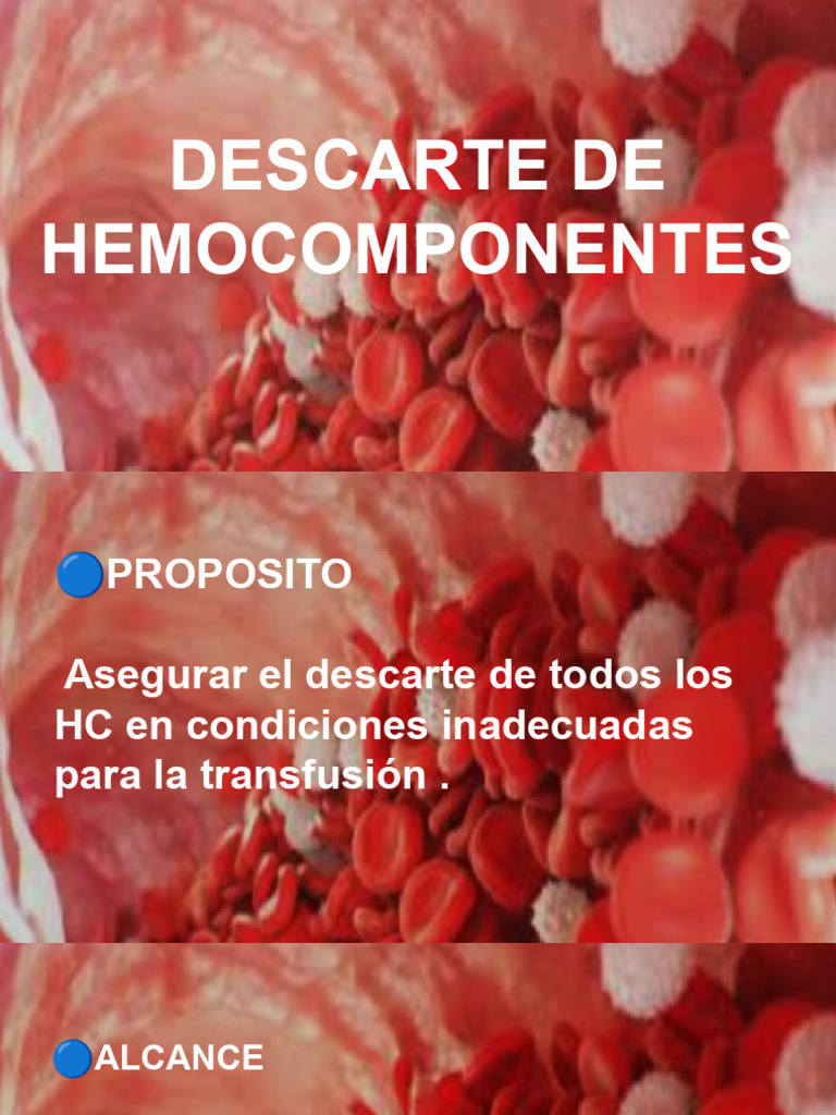 Descarte de Hemocomponentes | PDF