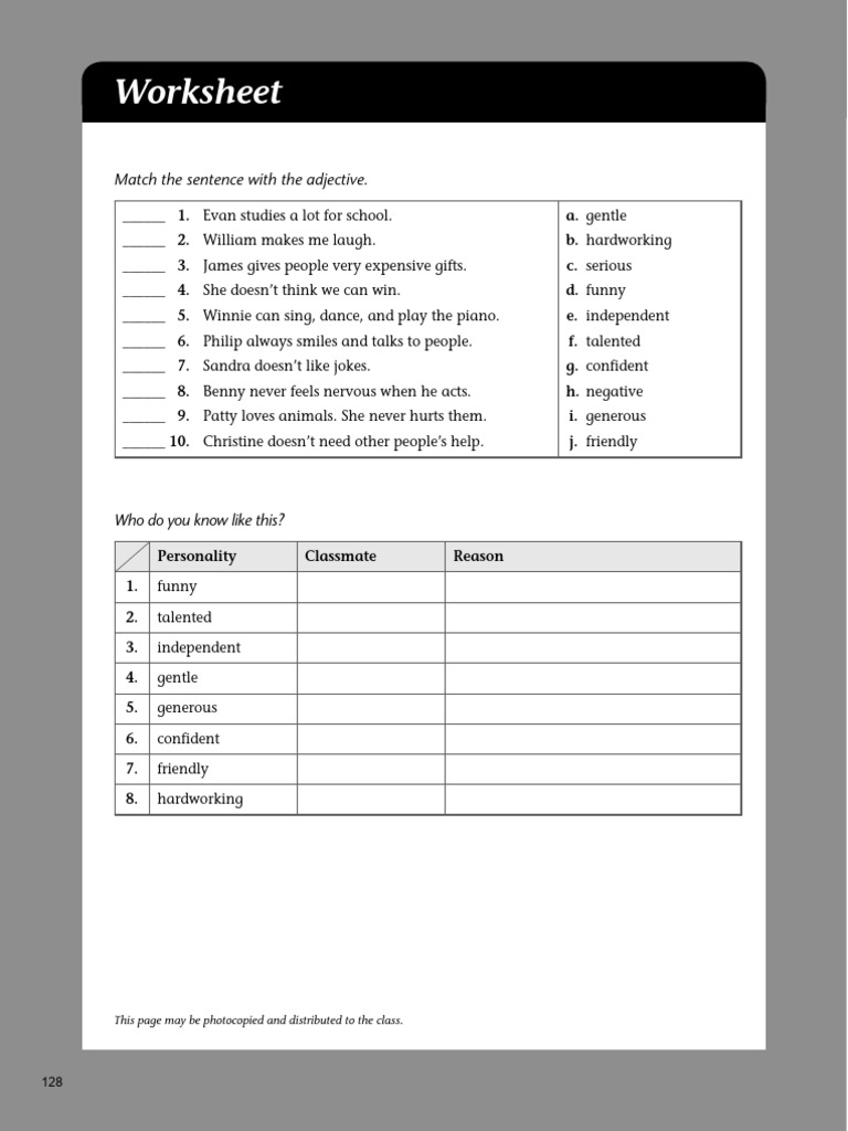 Outstanding 3 Unit6 Worksheet | PDF | Career & Growth