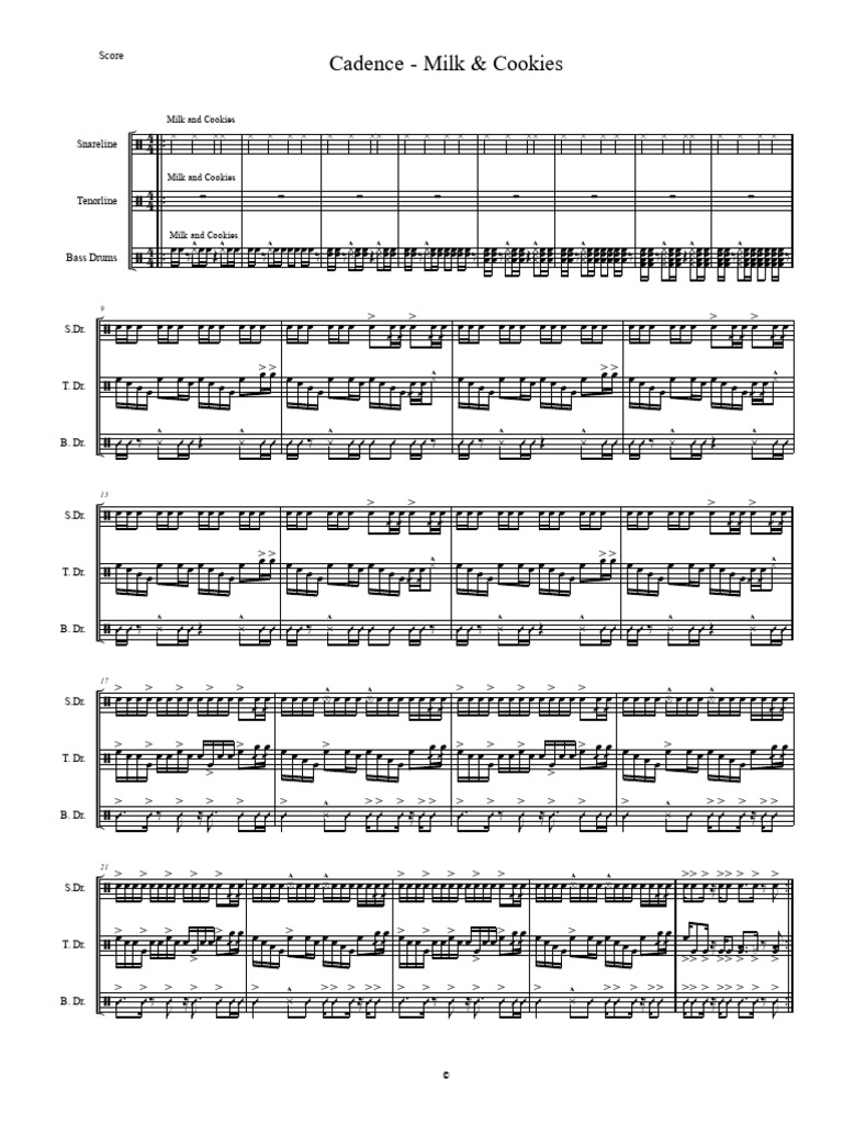 Cadence - Milk and Cookies | PDF