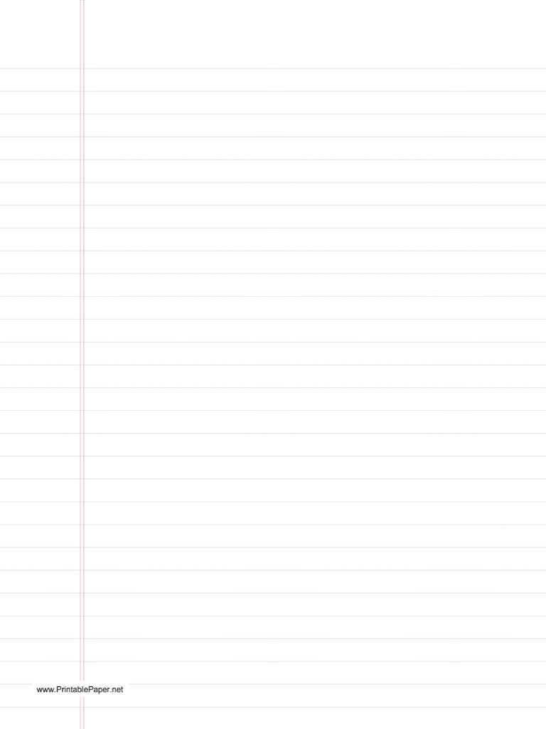 Lined Portrait Letter Wide Light Lines | PDF