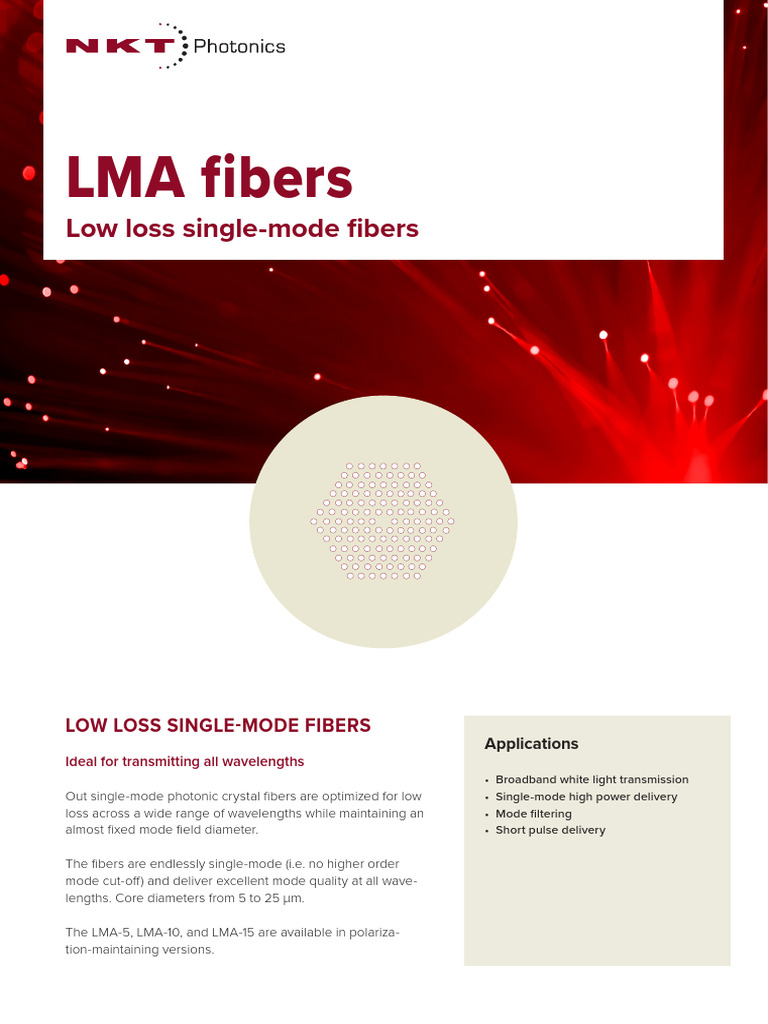 LMA Fiber Datasheet | PDF