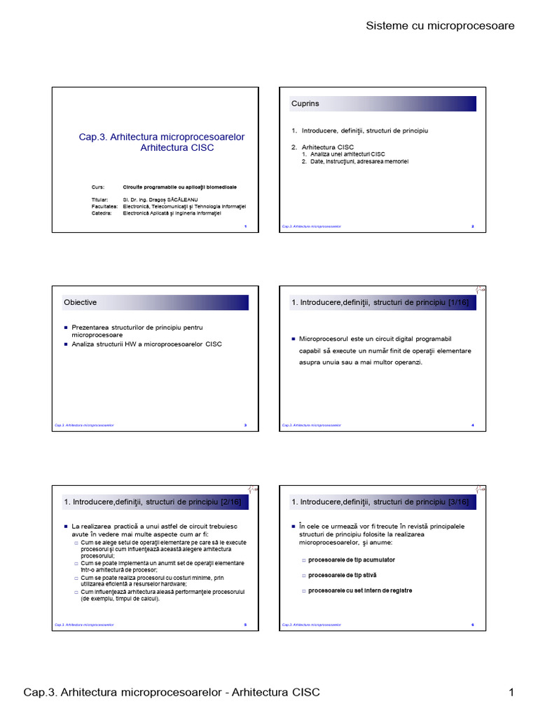 C3. Arhitectura CISC | PDF