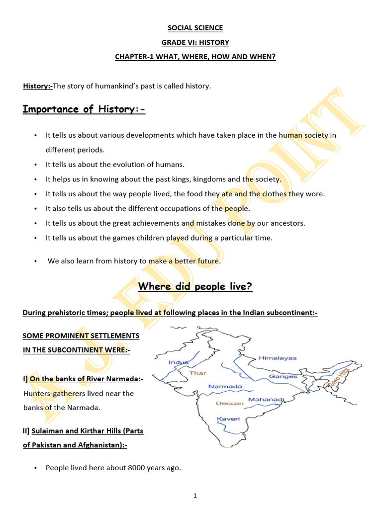 G6 What, When Notes | PDF