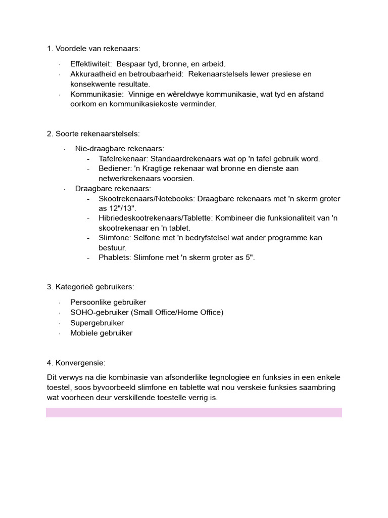 RTT Teorie Opsommings Gr.12 | PDF