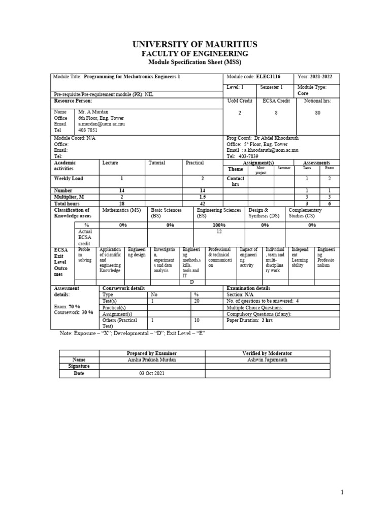 Programming For Mecha MSS | PDF