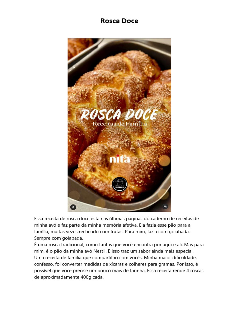 Rosca Doce | PDF