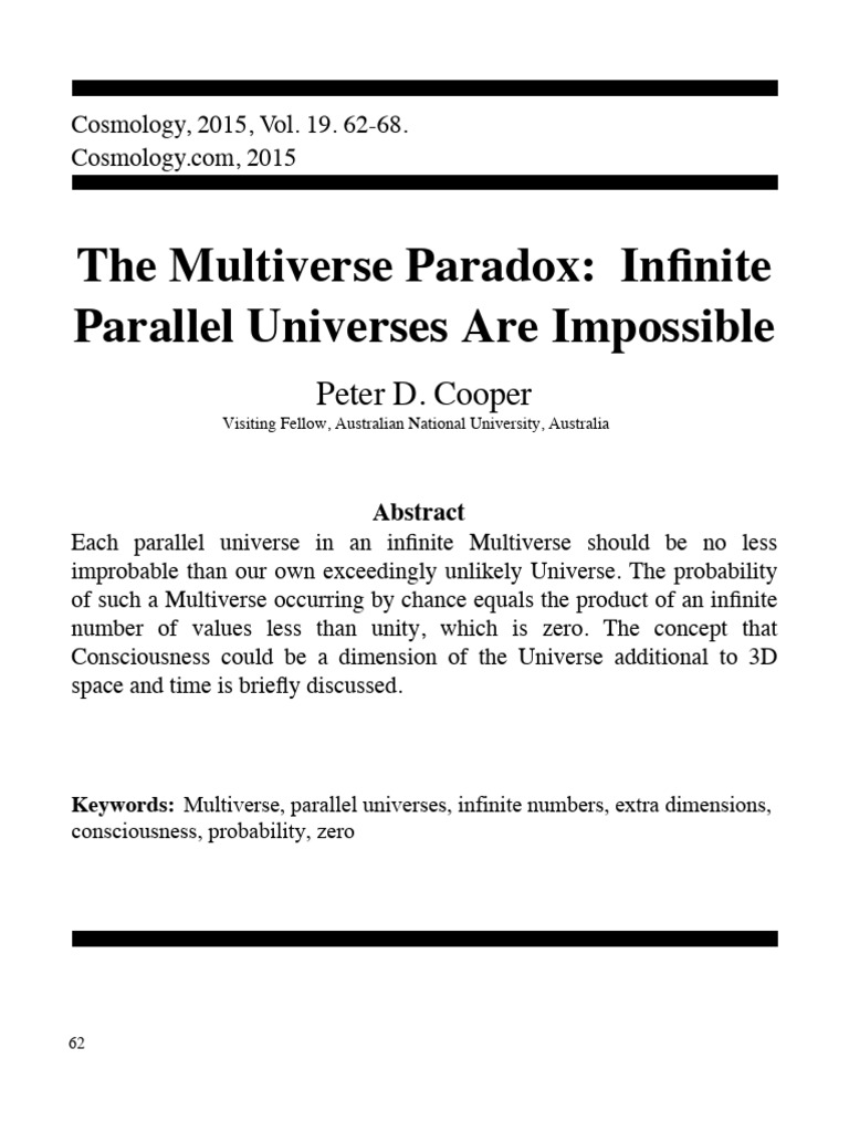 Peter Cooper Multiverse | PDF