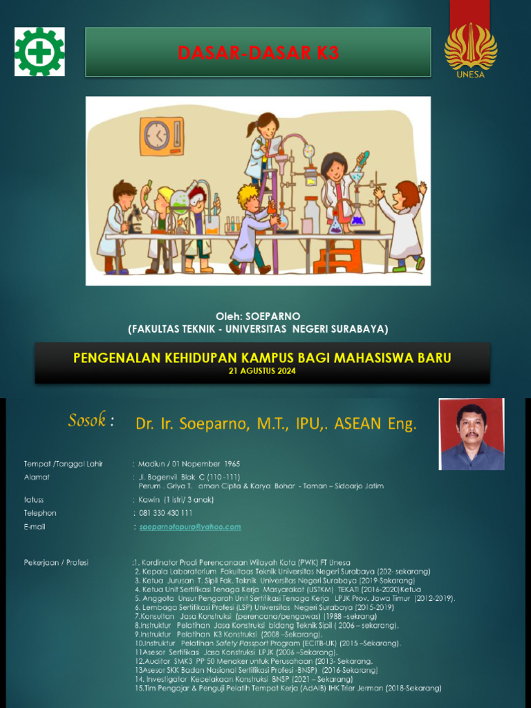 Materi Dasar k3 PKKMB FT 2024 | PDF