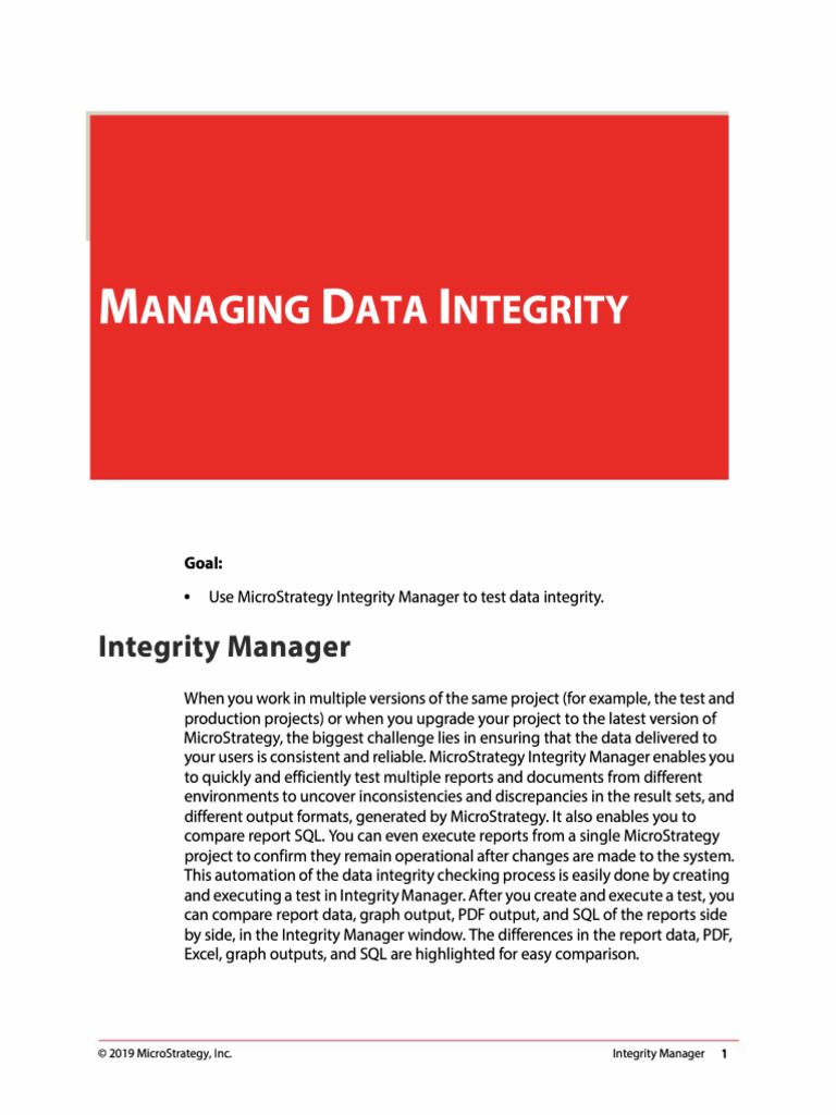 Data Integrity | PDF