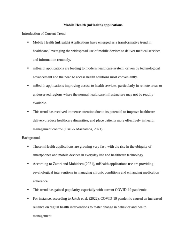 MHealth Applications | PDF