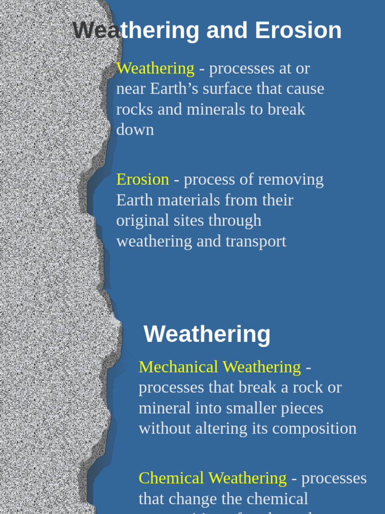 Weathering Rev | PDF | Weathering | Science & Mathematics