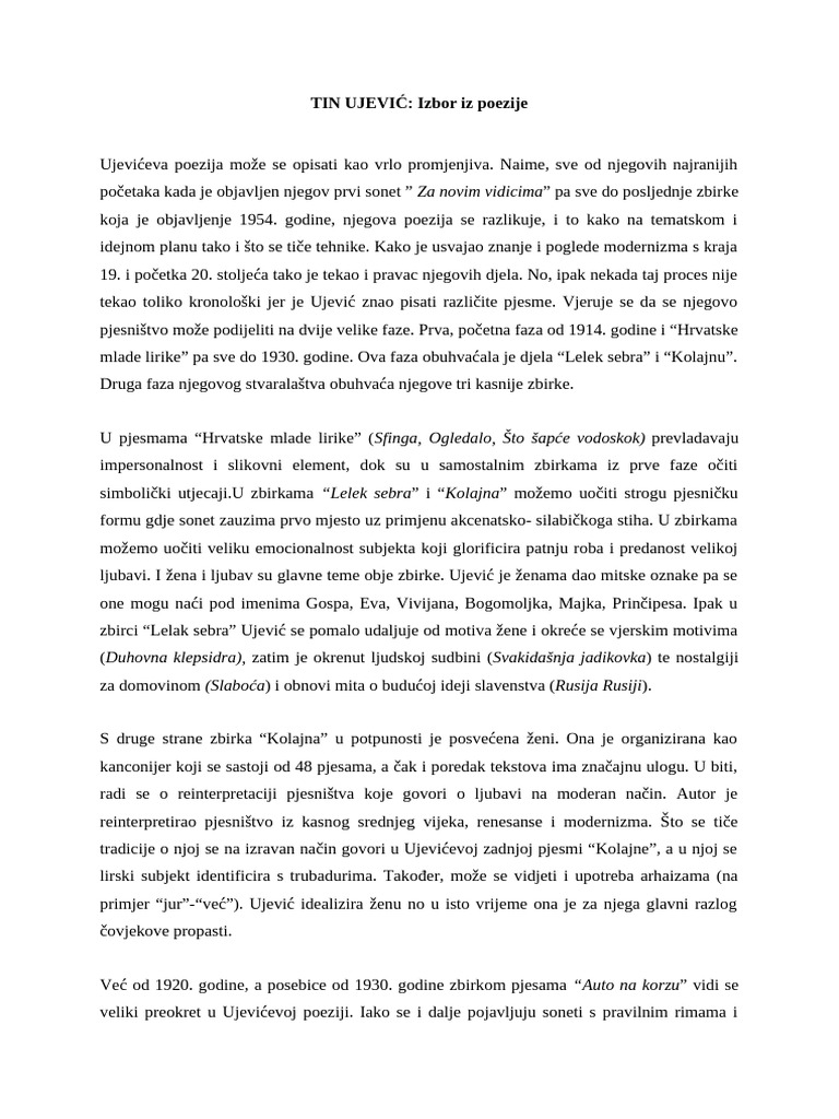 Tin Ujević | PDF