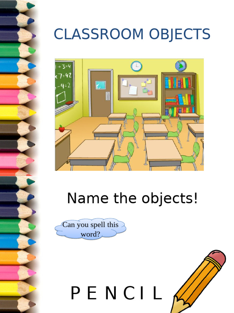 Classroom Objects Fun Activities Games - 102181 | PDF